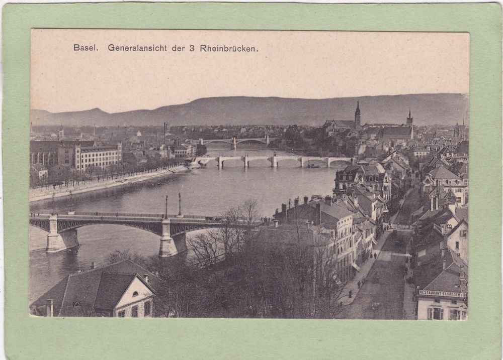 Basel Generalansicht der 3 Rheinbrücken | Kaufen auf Ricardo