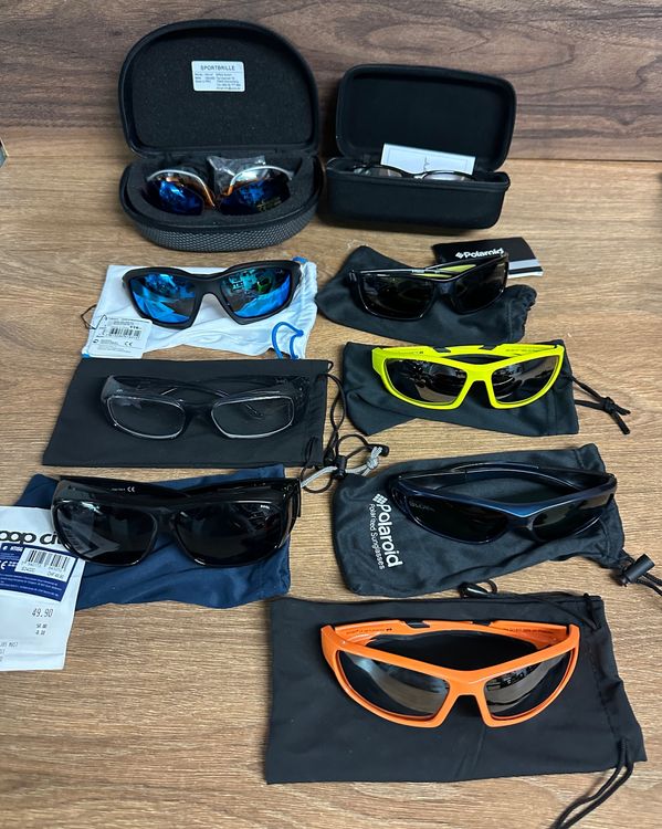 Sonnenbrillen-Set: Sportbrillen,Polaroid, div. Marken NEU (Neu (gemäss ...
