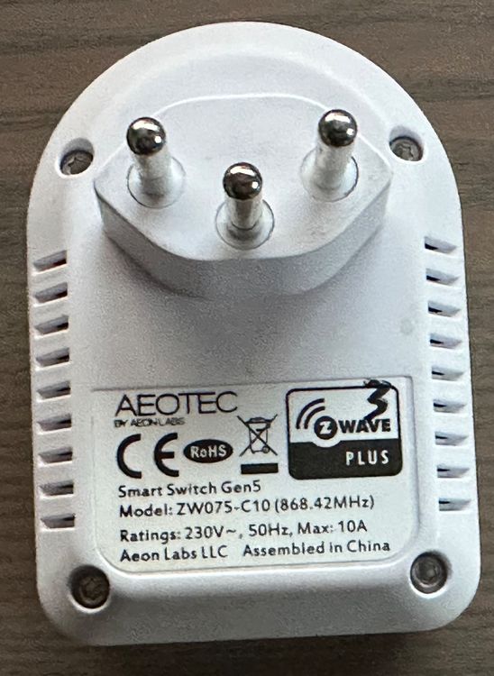 AEOTEC Smart Switch Gen5 z-wave (Gebraucht) in Gilly für CHF 35 – mit ...