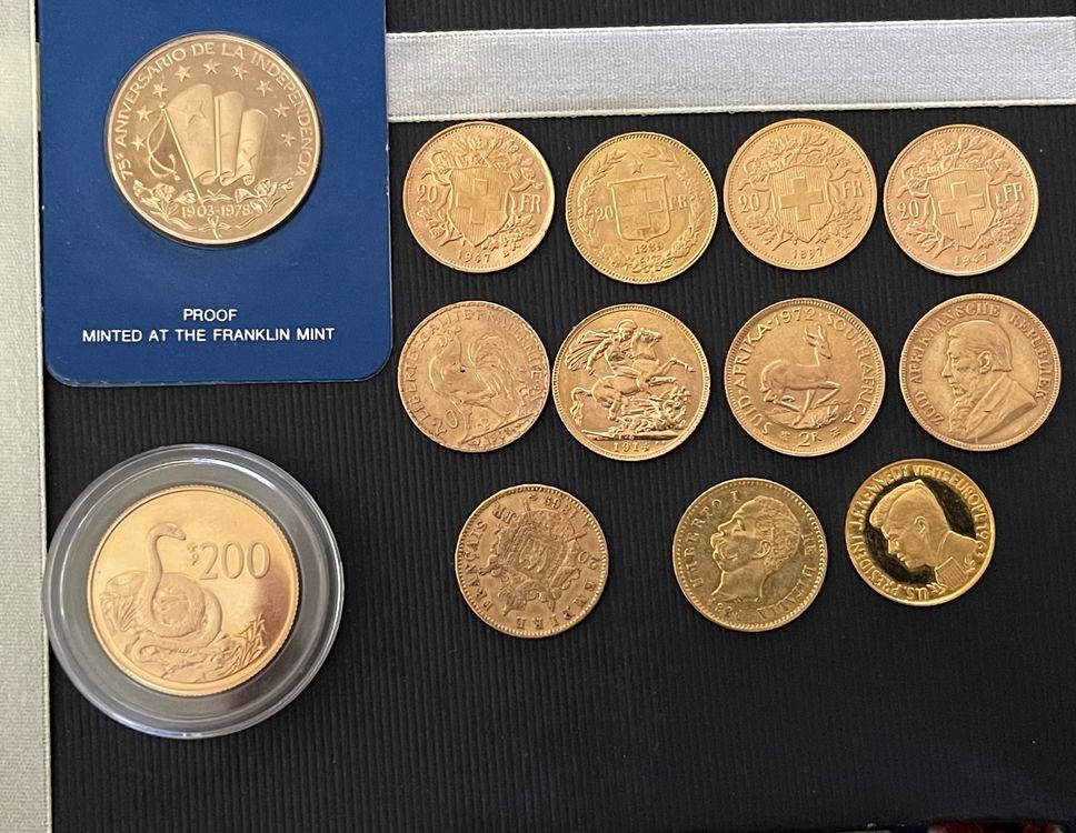 13 verschiedene Gold Münzen Nr (100) | Kaufen auf Ricardo