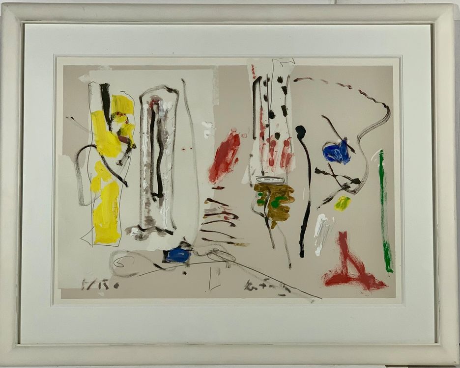Hans Albert Falk (1918-2002) grosses Abstraktes Gemälde (Gebraucht) in ...