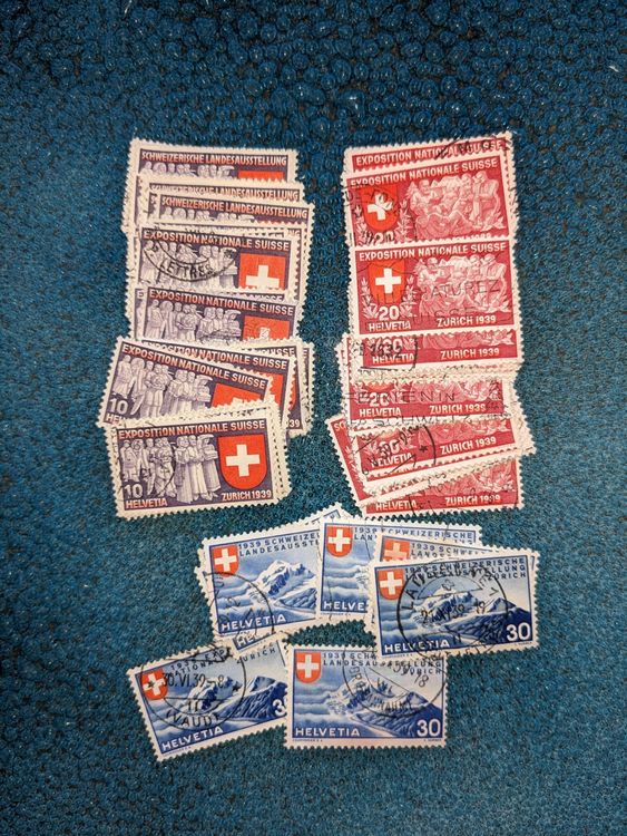 Timbres suisses Exposition nationale suisse Zürich 1939 | Kaufen auf Ricardo