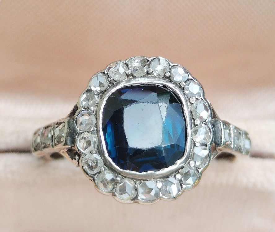 Antiker Saphir Diamant Ring 14ct 585 Gold (Gebraucht) in schwyz für CHF ...