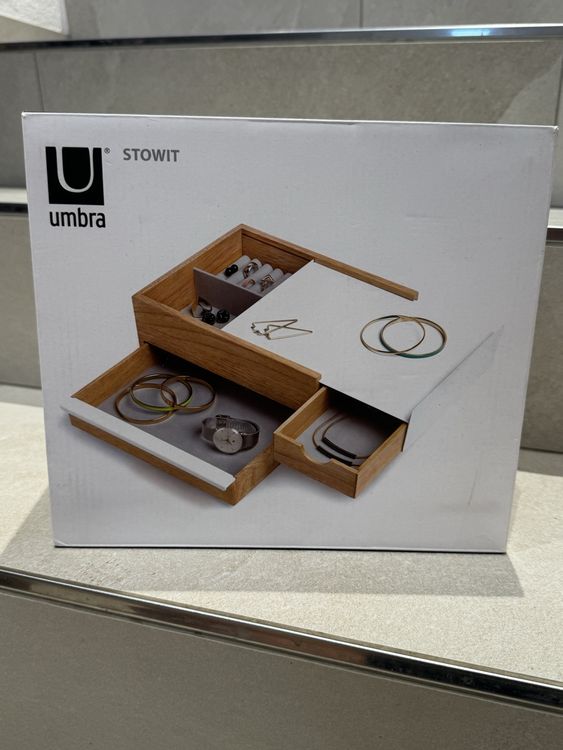 Umbra Aufbewahrungsbox, Schmuckbox, neu, Holz-weiss (Neu und ...