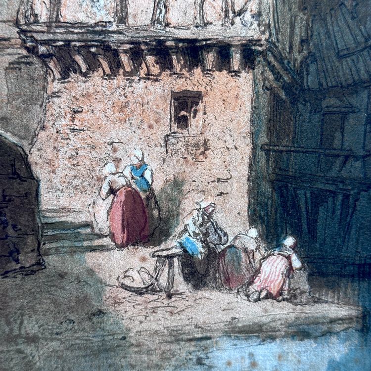 Ancienne Aquarelle et plume attribué à BALAN Eugène XIXème (Gebraucht) in Morges für CHF 20 ...