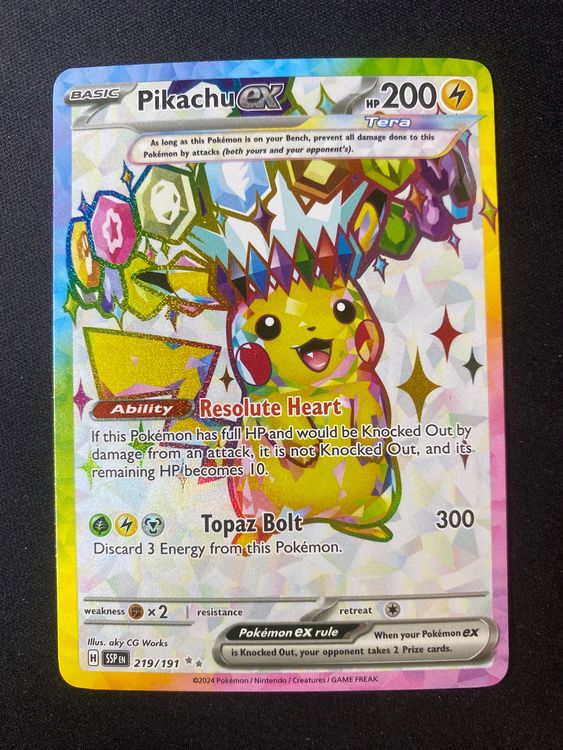 Pikachu ex 219 - Ultra Rare - Surging Sparks - EN (Neu (gemäss ...