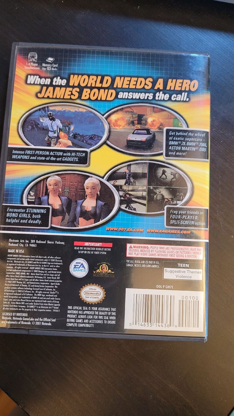 Jeu Nintendo Gamecube 007 Agent Under Fire - Version US (D'occasion) à ...