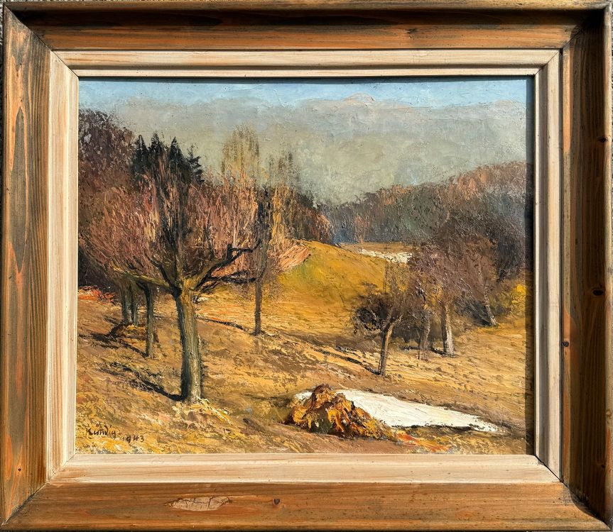 Reinhold Kündig „Landschaft“ Öl auf Leinwand 1943 (Gebraucht) in Zürich ...