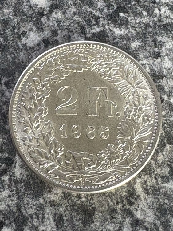 Silbermünze 2 Franken 1965 - Seltenes Sammlerstück! (Gebraucht) in Dietwil für CHF 7 – mit ...