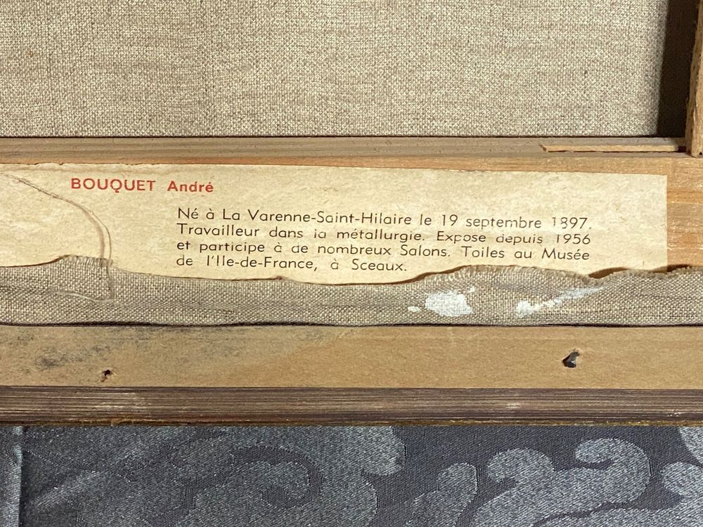 André BOUQUET (1897-1987) Tableaux peinture sur toile | Kaufen auf Ricardo