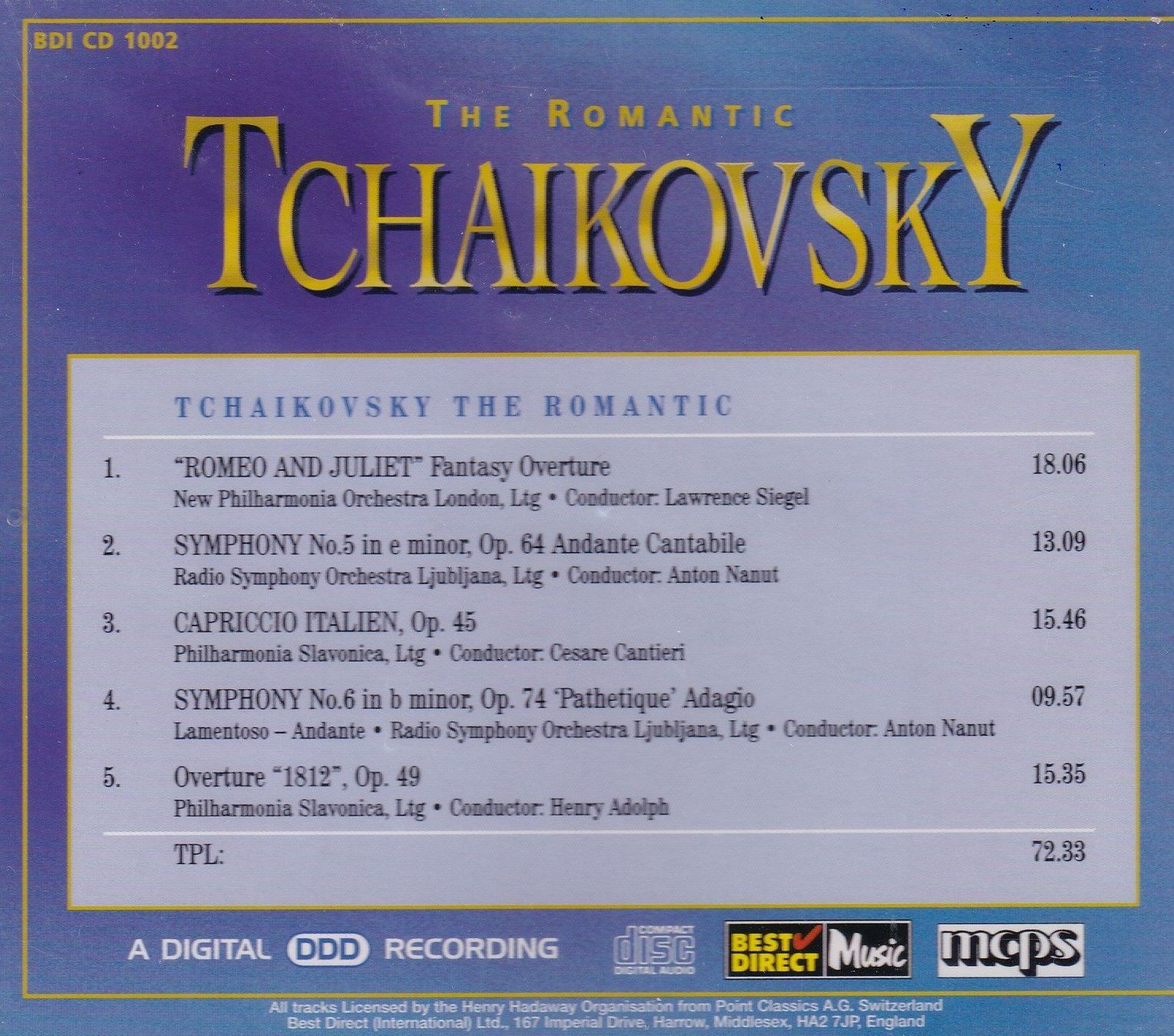CD ab Fr. 1.--,The Romantic Tchaikovsky-Klassik zum Kuscheln (Neu und ...