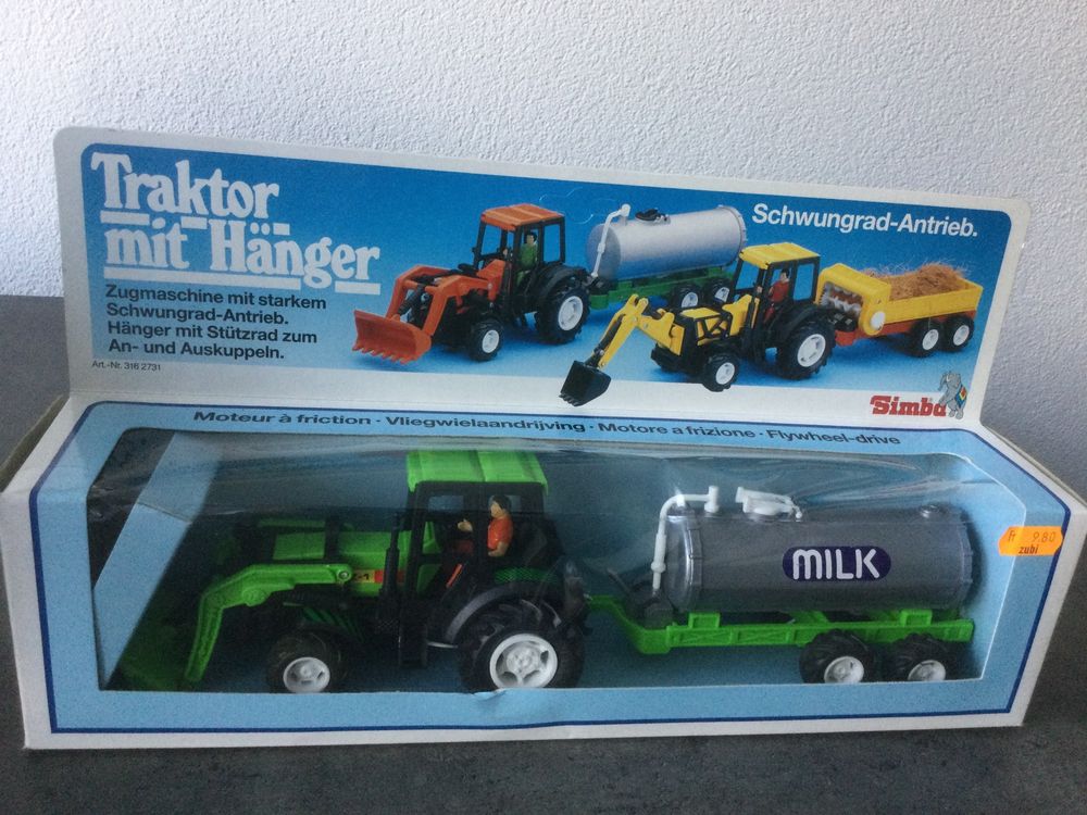 SIMBA 1 Farmer-Set und 3 Traktoren mit Hänger, neu (Neu und ...