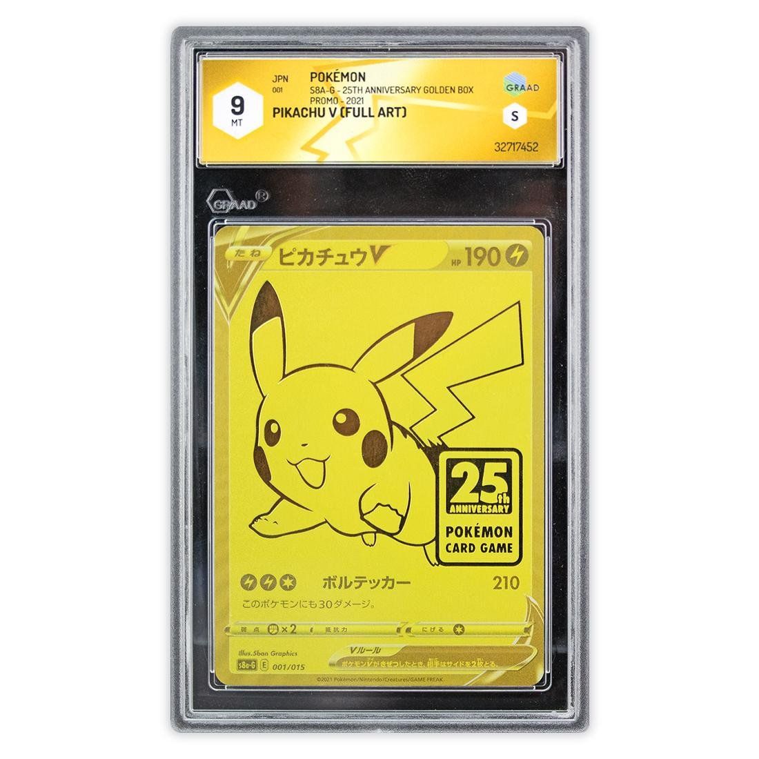 Pikachu V (Full Art) 001/015 - 25th A. Golden BoxPromo Mint9 (Gebraucht ...