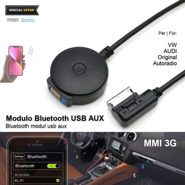MMI 3G USB Bluetooth Audio Adapter VW AUDI HQ (Neu (gemäss Beschreibung ...