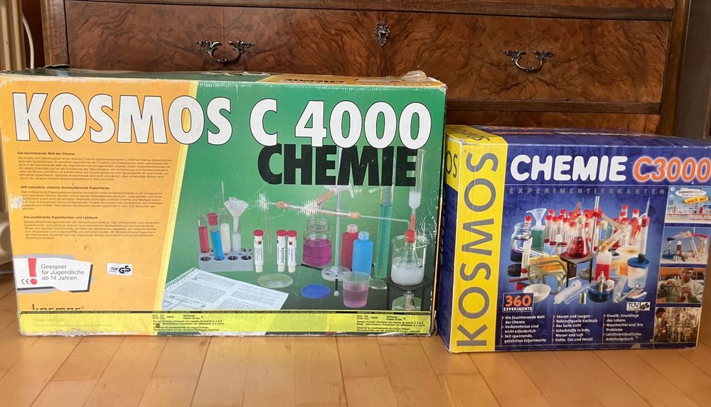 2 KOSMOS Chemiekästen C4000 / C3000 nicht mehr im Handel (Gebraucht) in ...