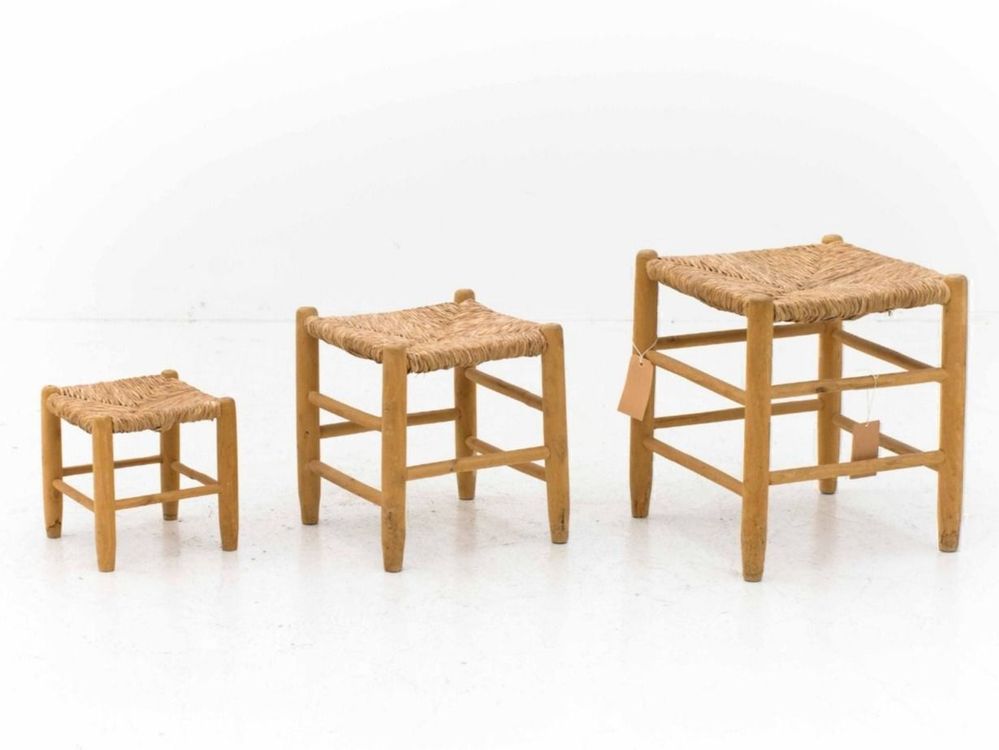 Stapel Bast Hocker Set 1960er (Gebraucht) in Zürich für CHF 880 – nur Abholung auf Ricardo kaufen