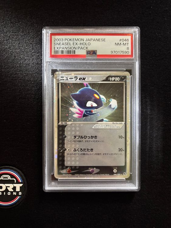 Pokemon sneasel Ex 1.edition Holo (expansion pack 2003) PSA8 (Neu und ...