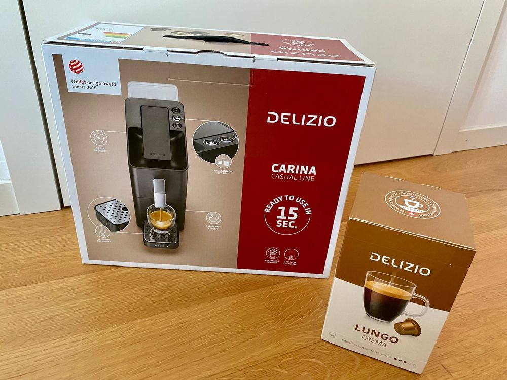 NEW Delizio Carina + 48 capsules Lungo Crema | Kaufen auf Ricardo