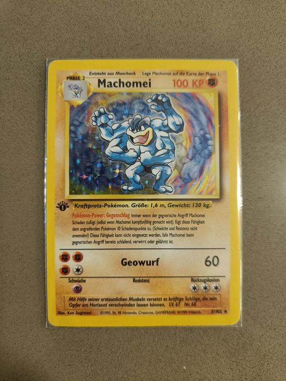 Pokemon Karte - Machomei Holo - Base Set - Deutsch | Kaufen auf Ricardo