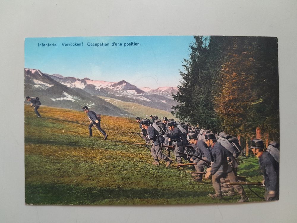 AK Militär Infanterie Vorrücken Grenzbesetzung 1914 | Kaufen auf Ricardo