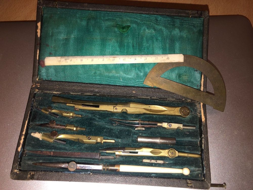Ancien compas avec boîte fin XIXeme siècle | Kaufen auf Ricardo