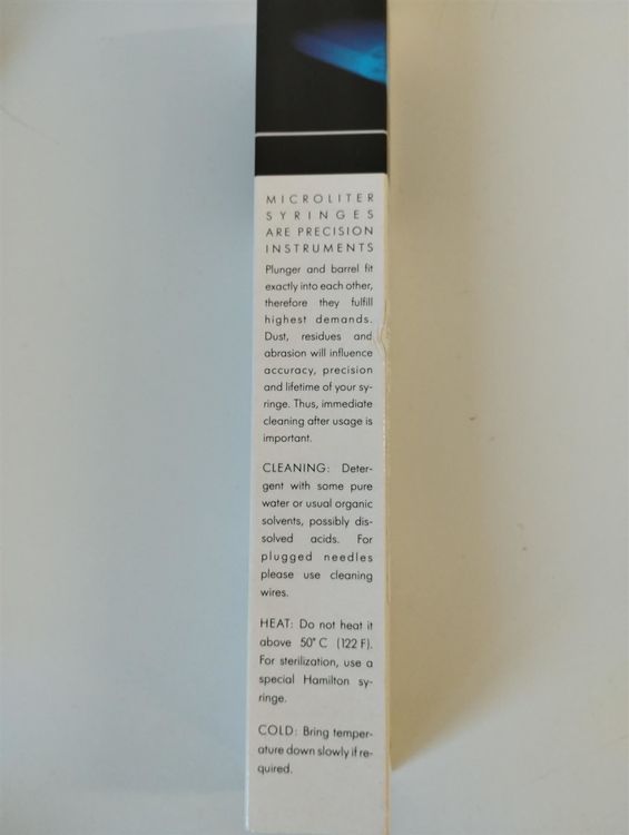 Hamilton Microliter Syringes 50ul (Gebraucht) in Niederdorf für CHF 50 ...
