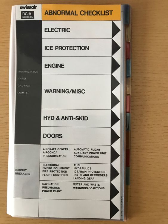 Swissair Abnormal Checklist MD-80 (Gebraucht) in Frauenfeld für CHF 100 ...