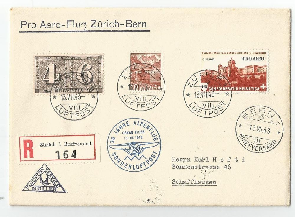 ** PRO AERO - SONDERFLUG JAHR 1943 ** (Gebraucht) in Heimenschwand für CHF 4.1 – mit Lieferung ...