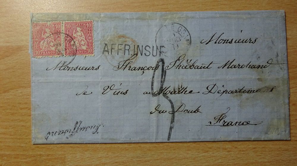 Sitzende Helvetia AFFR.INSUF Frankreich (Gebraucht) in Muenchen für CHF 1 – mit Lieferung auf ...