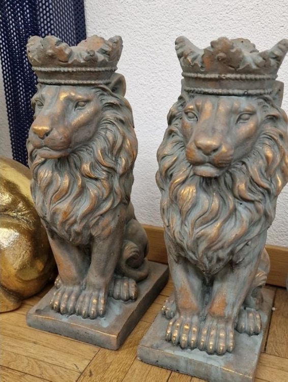 Deko Löwe Deluxe Set (5 Löwen) für Indoor & Outdoor | Kaufen auf Ricardo