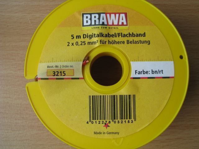 Brawa 3215 Flachbandlitze, braun/rot 5 m | Kaufen auf Ricardo