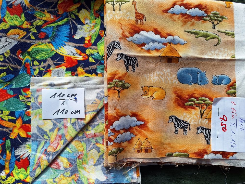 10 STK PATCHWORKSTOFFE MIT KINDERMOTIVEN | Kaufen auf Ricardo