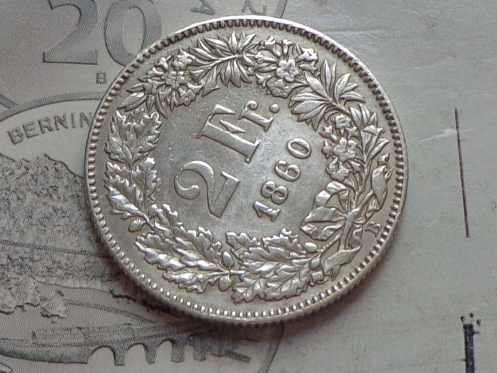 2 Fr. 1860 B - Belle pièce Rare | Kaufen auf Ricardo