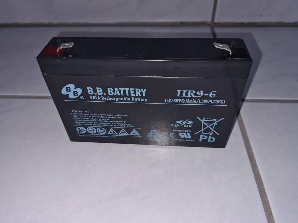 5 Stk. Blei Gel Akku 6V 9Ah HR9-6 (Neu (gemäss Beschreibung)) in Brugg ...
