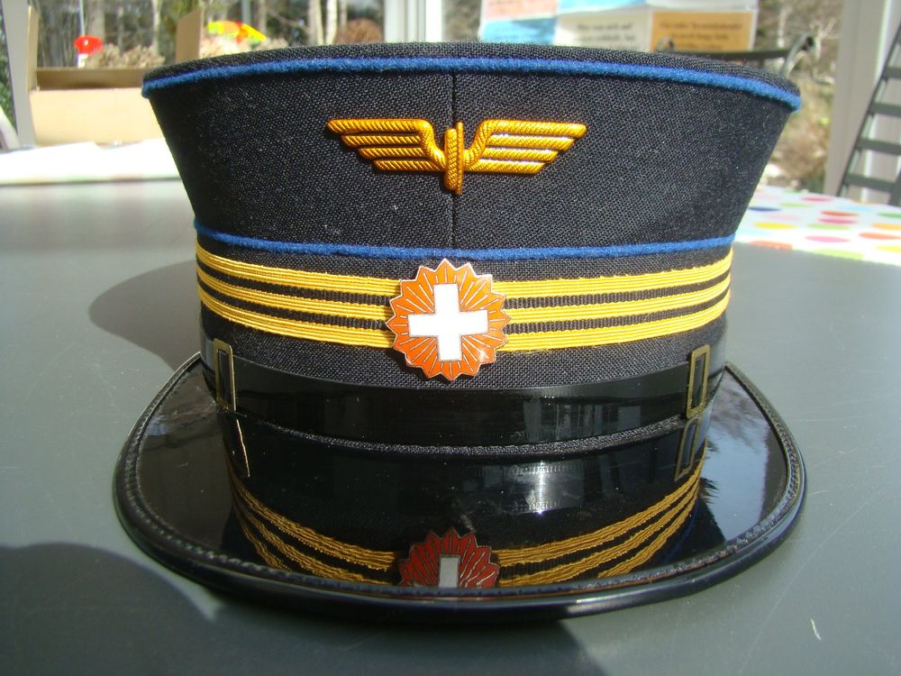 Mütze Kappe Hut SBB mit 3 Streifen und Schweizer Kreuz rar (Gebraucht ...