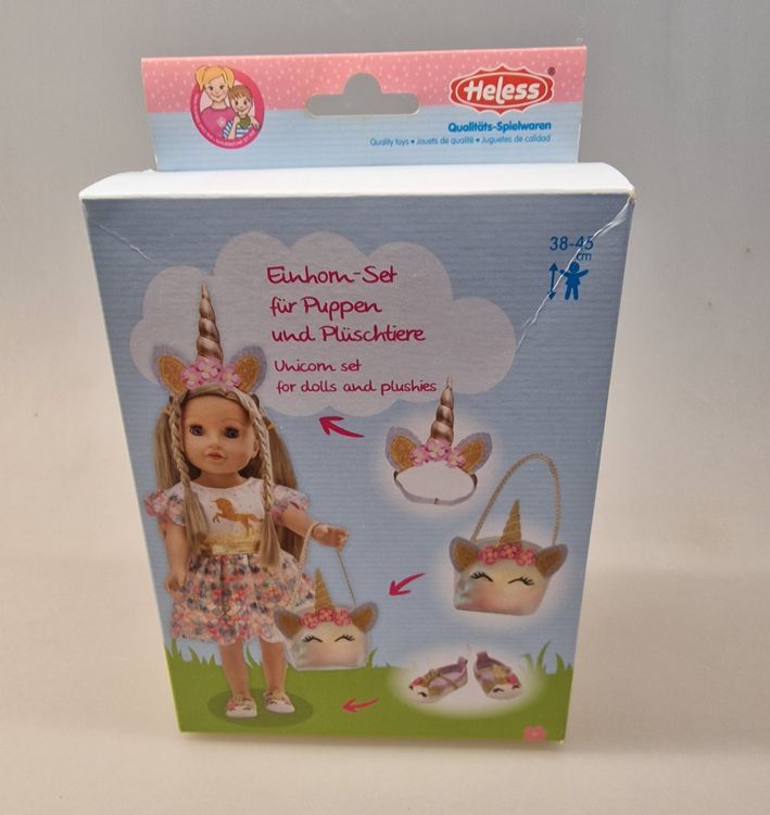 Heless Einhorn-Set für Puppen und Plüschtiere 38 bis 45 cm (Neu und ...