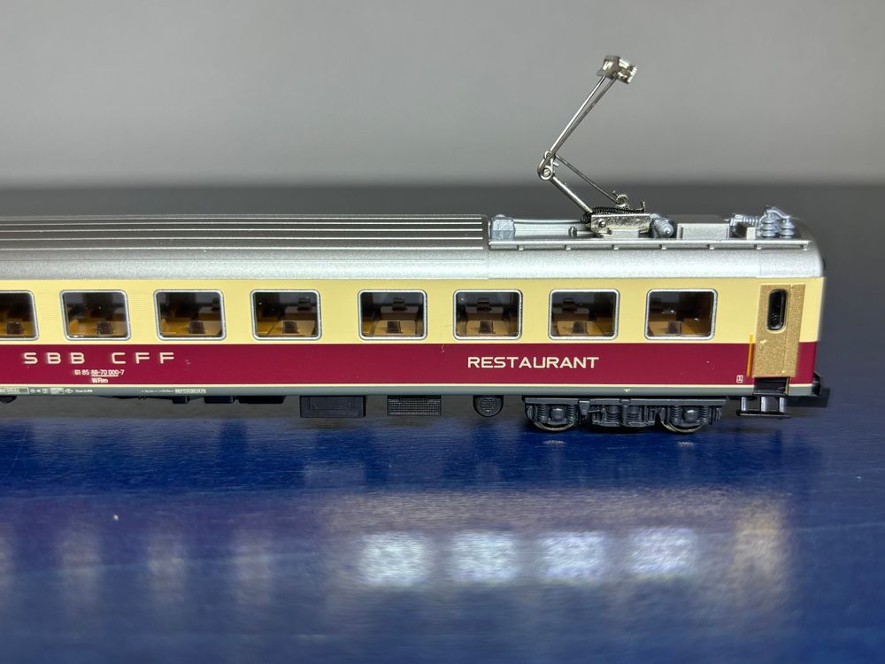 SBB CFF FFS * TEE Speisewagen WRm mit Einholm-Stromabnehmer (Neu (gemäss Beschreibung)) in SION ...