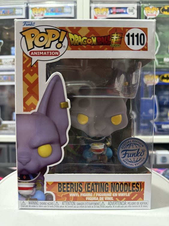 Funko POP! Dragon Ball Super Beerus Eating Noodles 1110 (Neu (gemäss ...
