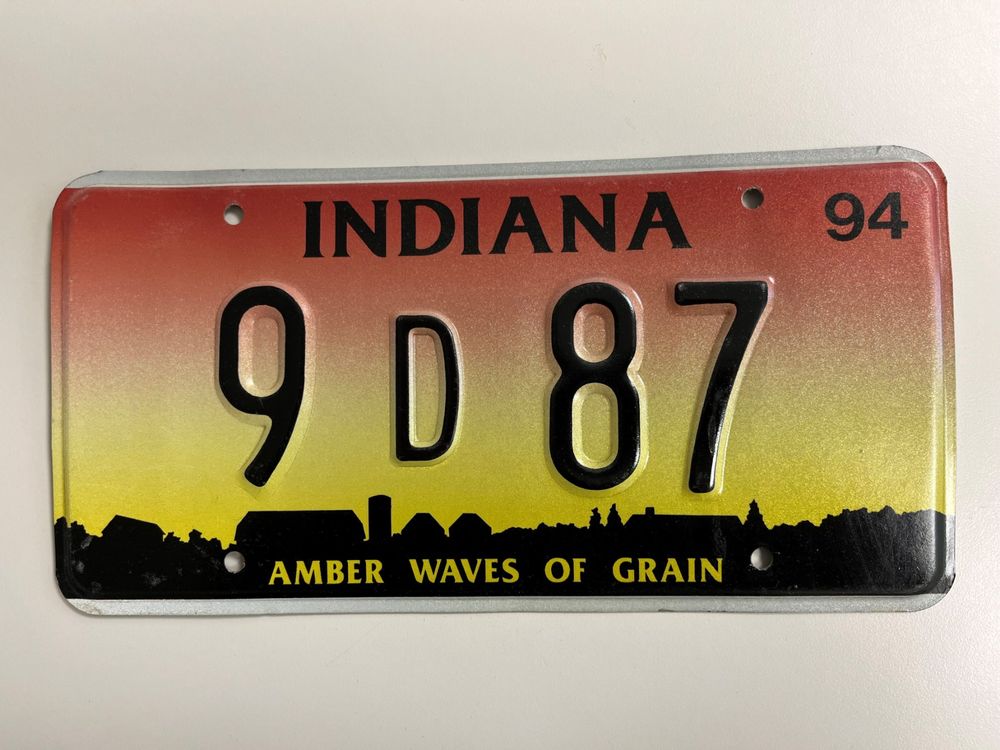 License Plate "Indiana - Amber Waves of Grain" (Gebraucht) in St.Gallen ...