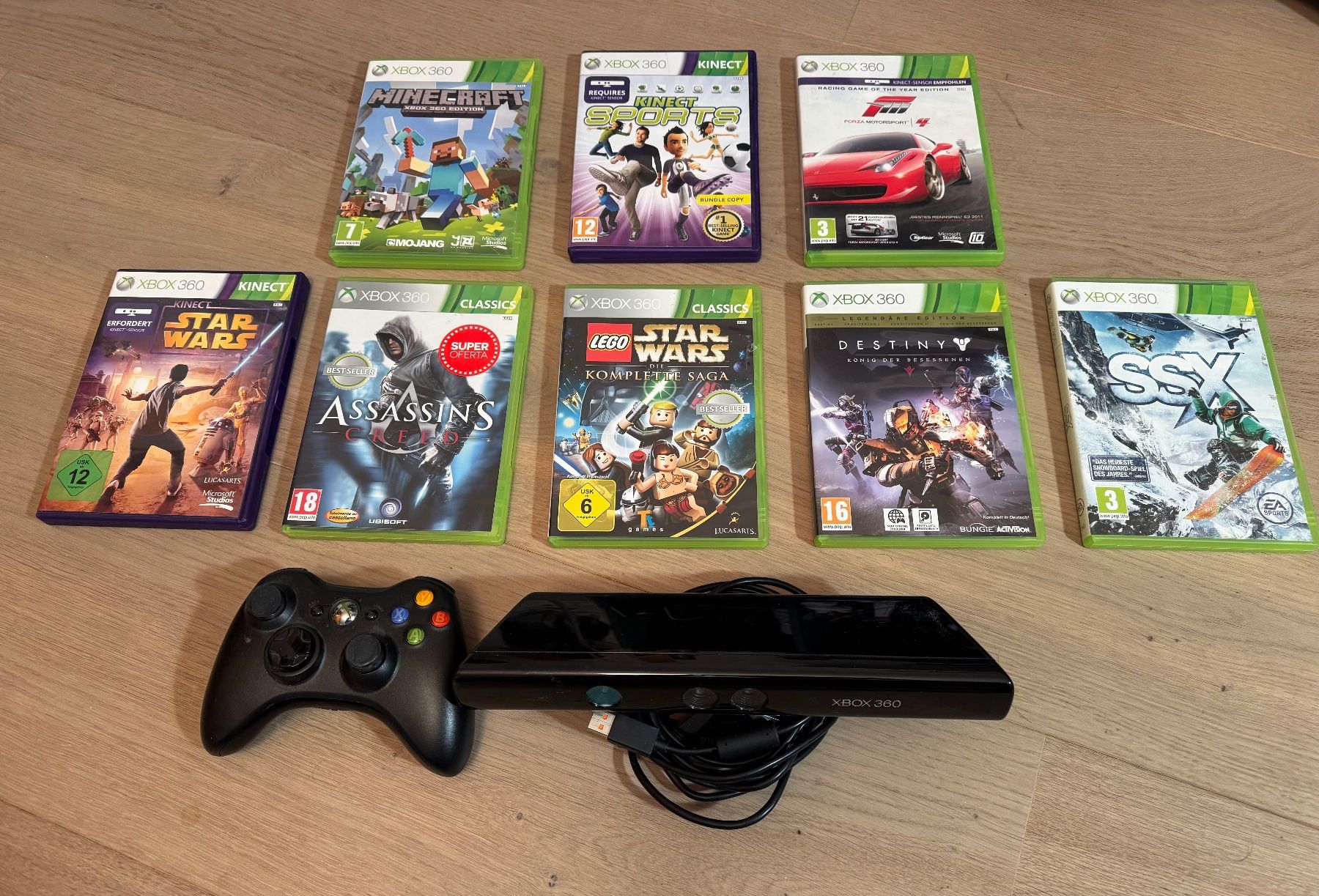 Xbox 360 Bundle – Controller, Kinect & 8 Spiele (Gebraucht) in Egg b ...