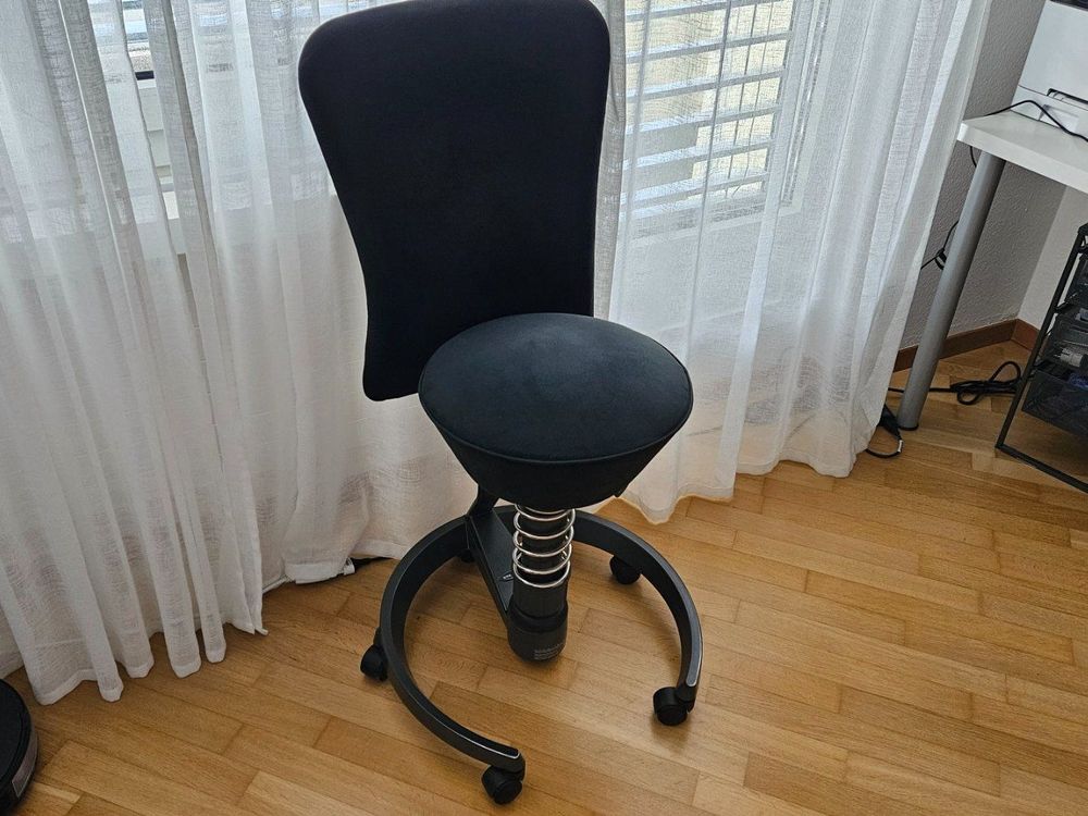 Bürohocker Aeris Swopper WORK mit Rollen und Rückenlehne | Kaufen auf Ricardo