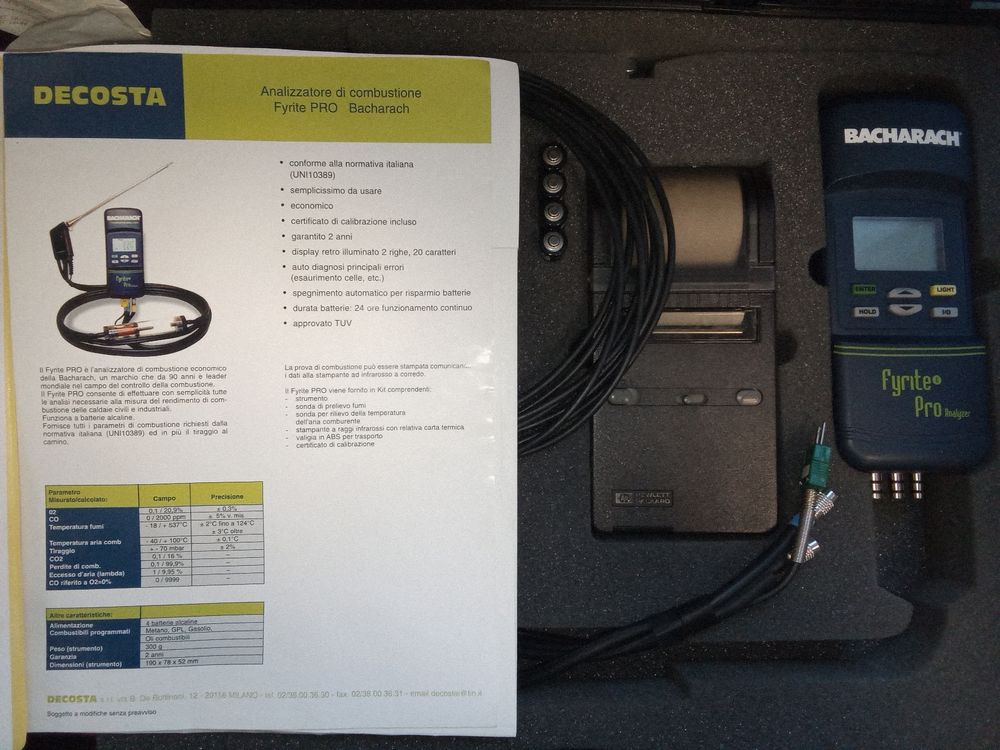 Analizzatore di combustione Bacharach Fyrite Pro – usato (Usato) a ...