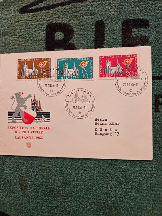 Brief m/Ausschnitte aus dem Lausanne-Block 1955, toll | Kaufen auf Ricardo