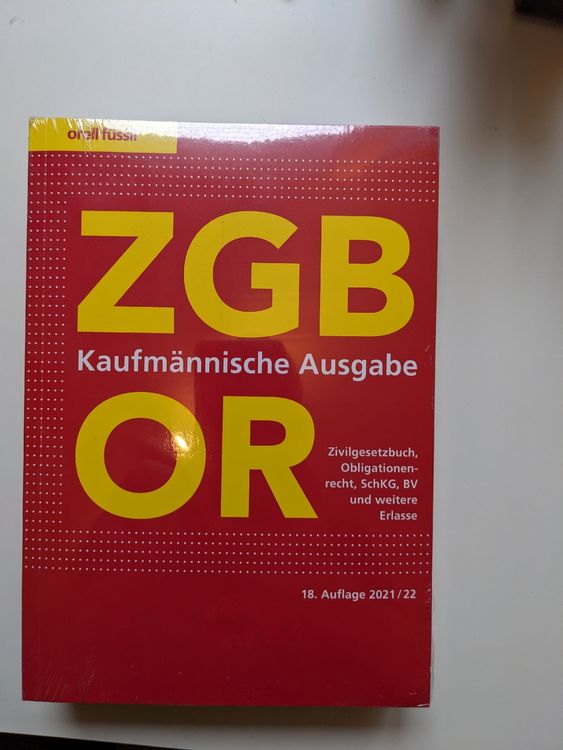 ZGB OR Kaufmännische Ausgabe OVP | Kaufen auf Ricardo