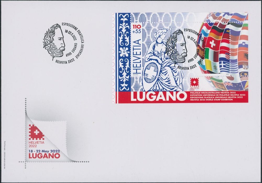 2022 - Lugano - Block - Brief - Voll (Gebraucht) in Schindellegi für CHF 5.8 – mit Lieferung auf ...