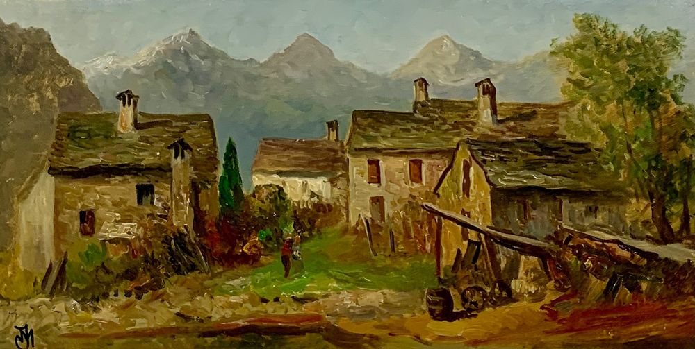 Ivan Meister Toscana mit Dorfansicht Gemälde | Kaufen auf Ricardo Ivan Meister Toscana mit Dorfansicht Gemälde | Kaufen auf Ricardo
