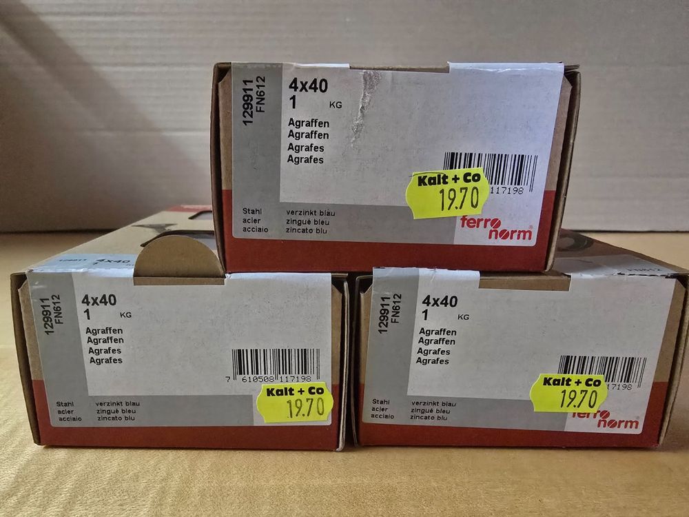Posten neuer Ferro Norm Agraffen 4x40 ab 1.- (Neu und originalverpackt ...