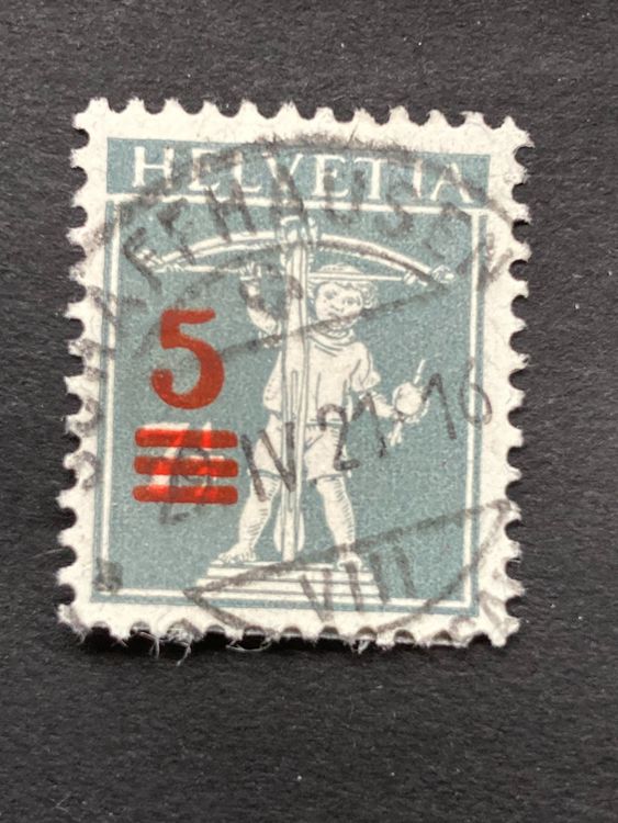 Schweiz 1921 Tellknabe 5a7.5 Vollstempel SCHAFFHAUSEN 29.IV. (Gebraucht) in Liestal für CHF 1 ...