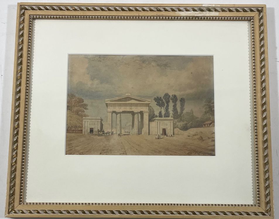 Antikes Aquarell mit faszinierendem Sujet unleserlich Sign (Gebraucht) in Root für CHF 35 – mit ...