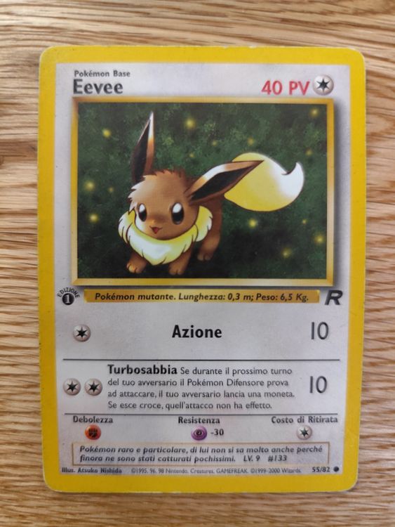 Pokemon Eevee Evoli Team Rocket 1. First 1st Edition vintage (Gebraucht ...